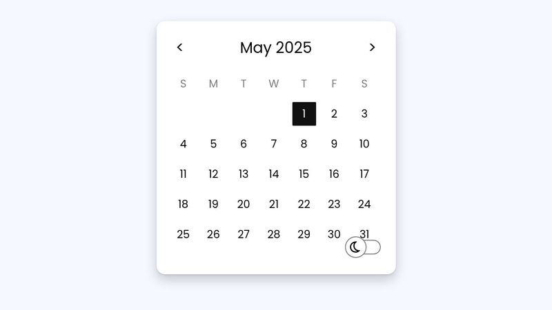Calendar With Html Css And Javascript