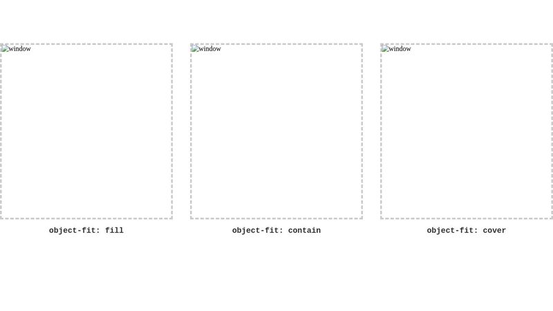 CSS - object-fit demo