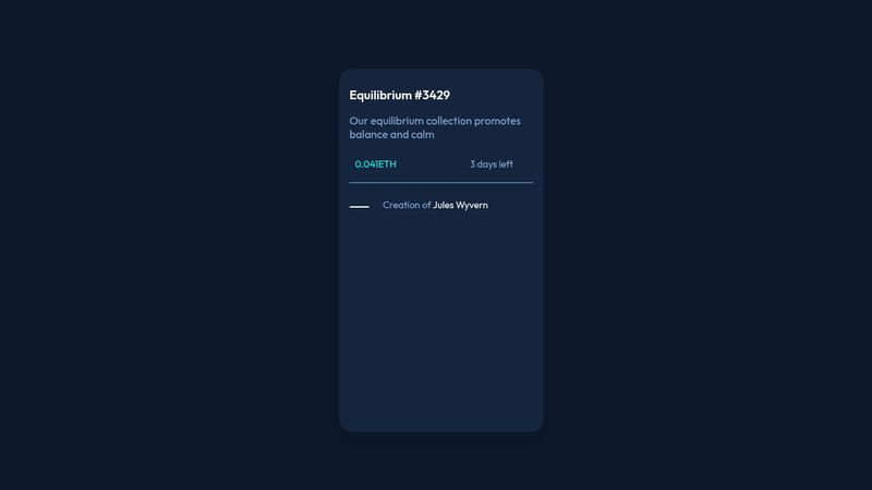 Nft Preview Card Component 