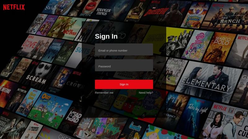 #day18 - Netflix Login Page (Desktop)