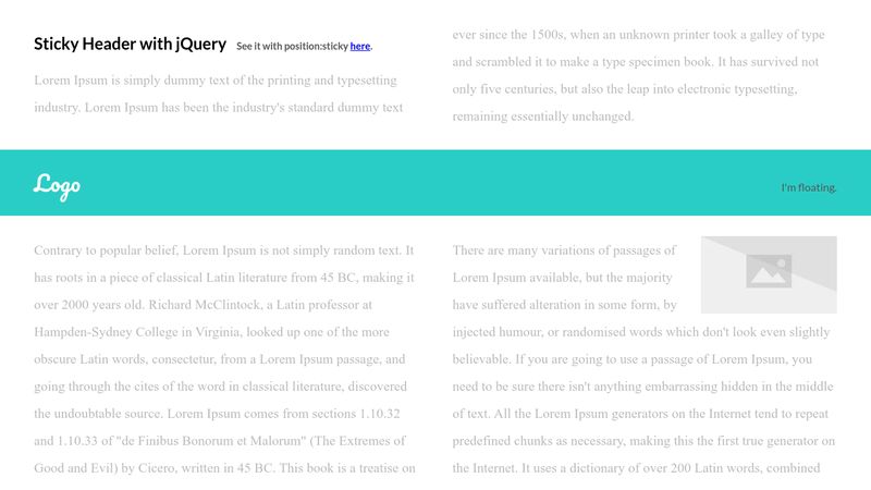 CodePen Sticky Header On Scroll codepen-sticky-header-on-scroll