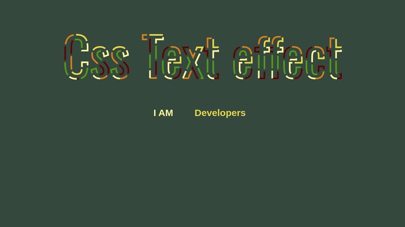 Css Text effect