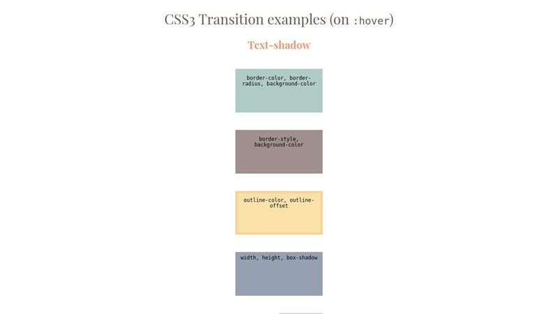 CSS3 Transition examples