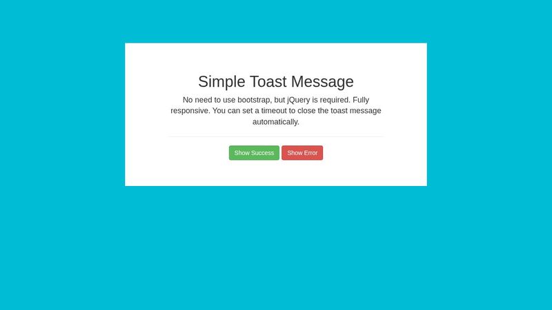 Simple Toast Message
