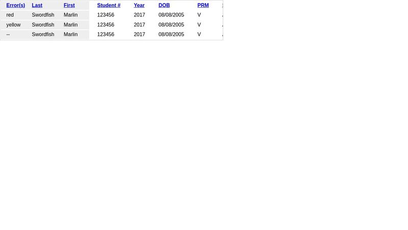 Fixed First Columns in a Scrollable Table