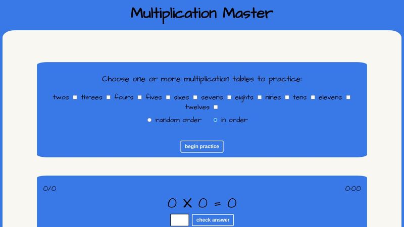 Multiplication Master