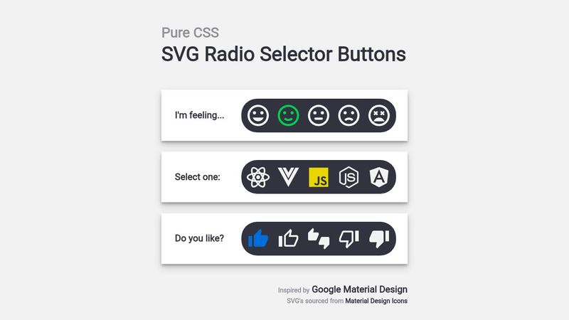 Pure CSS - SVG Radio Selector Buttons