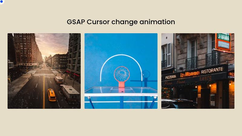GSAP cursor change on hover animation