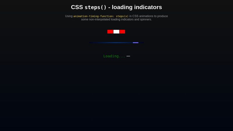 CSS steps() - loading indicators