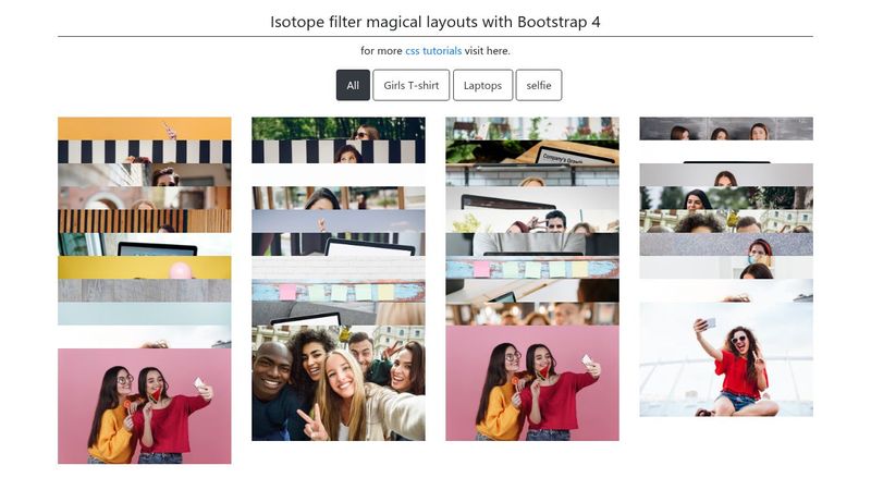 Full Responsive Bootstrap 4 Filter Gallery