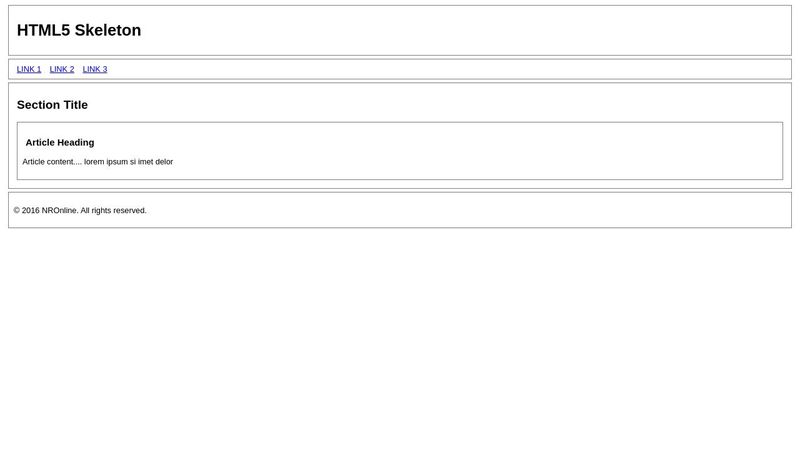 HTML5 SKELETON TEMPLATE html5-skeleton-template