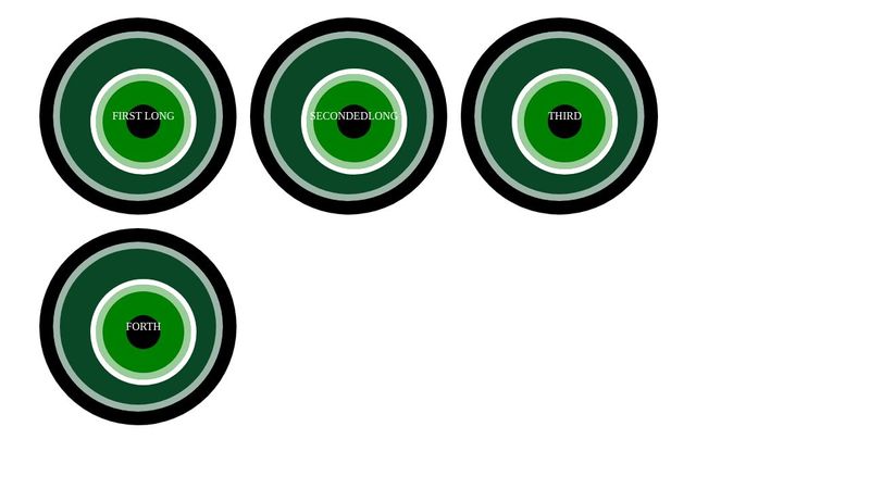 css circles inside circles & one element