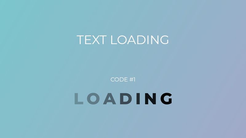 CSS Text Loading
