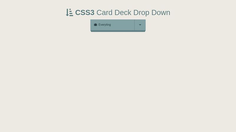CSS3 Card Deck Drop Down