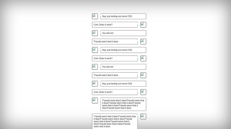 CSS Chat Bubbles