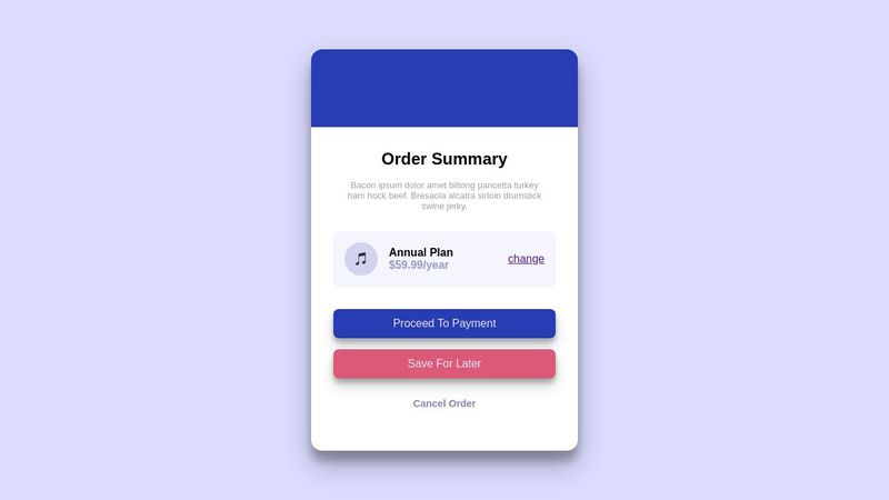 frontEndMentor - Order Summary
