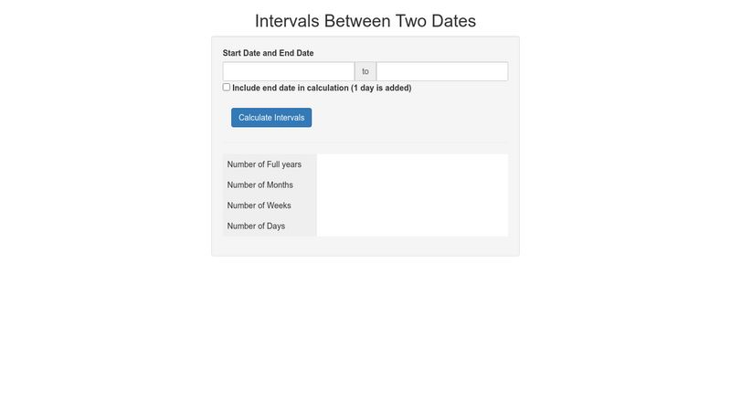 Intervals Between Two Dates intervals-between-two-dates