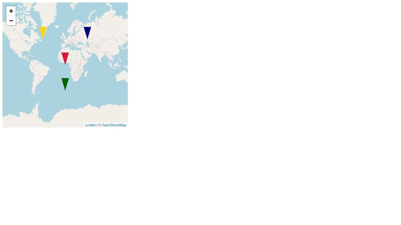 Leaflet map with custom color icons