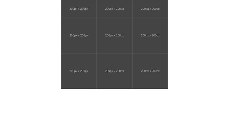 Simple 3x3 CSS Grid