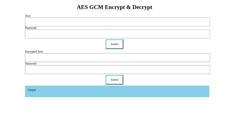 XC - AES GCM Encrypt & Decrypt Tool