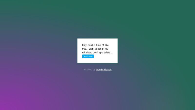 truncated text w/ more button (CSS only)