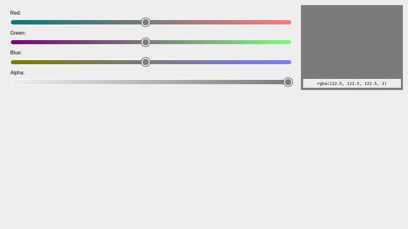 RGBA Color Picker Using Custom Props RGBA Color Picker Using Custom Props