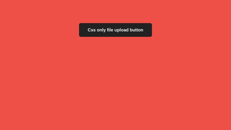 Css Form File Upload Button Using Css Only
