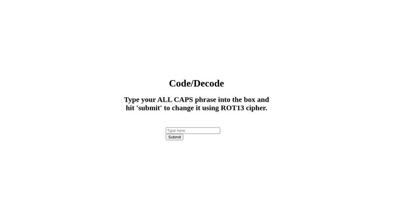 Code/Decode