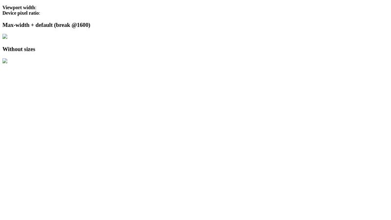 img-srcset not working as expected