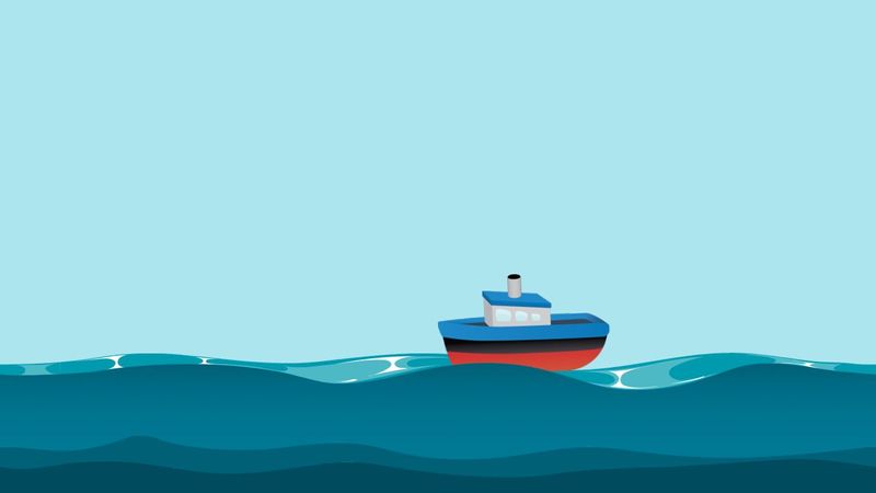 Floating boat animation