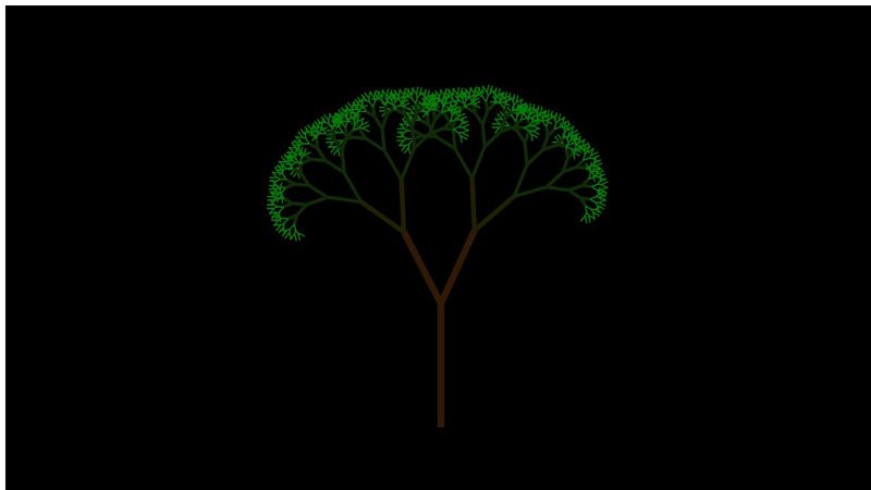 animated fractal trees