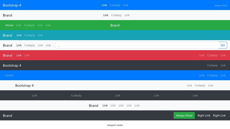 Bootstrap Navbar Templates