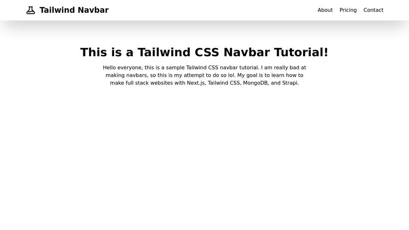 Tailwind Css Navbar Tutorial