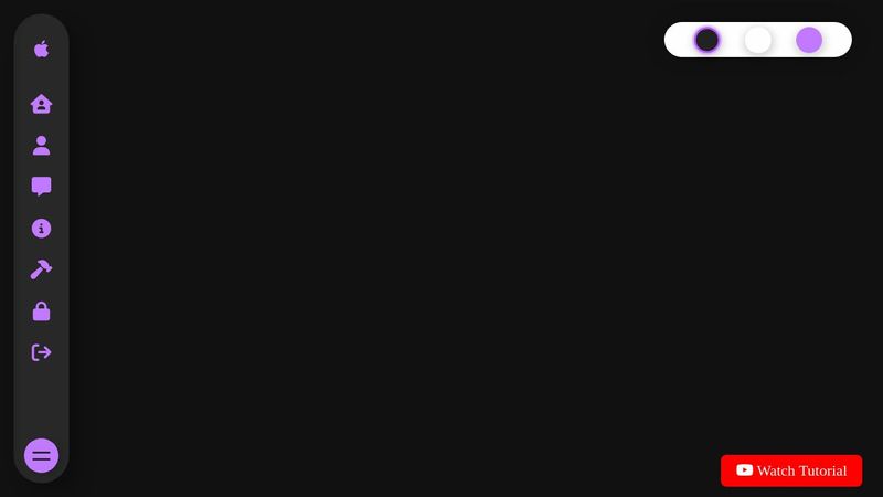 Animated Sidebar With Multiple Themes