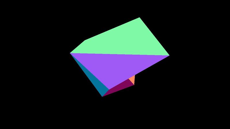 A Three.js cube - modified vertices