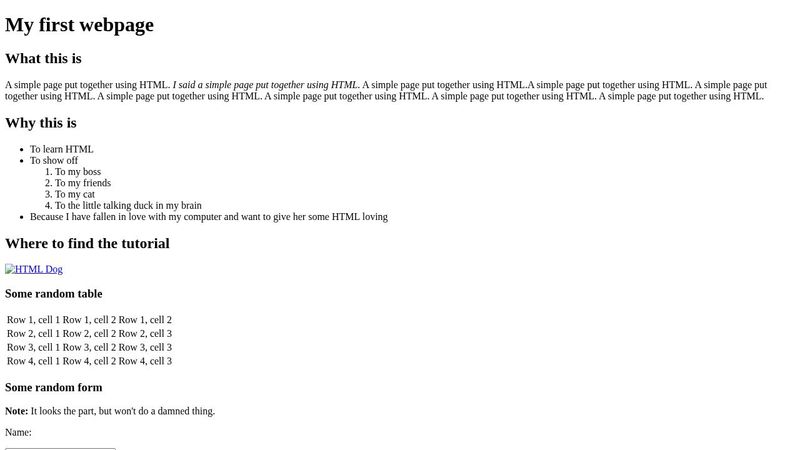 HTML Dog Beginner Tutorial