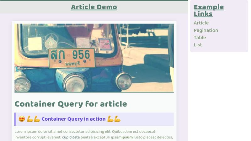 Use cases of Container Query