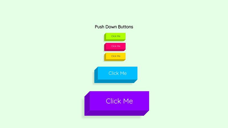 Push Down Buttons CSS Only