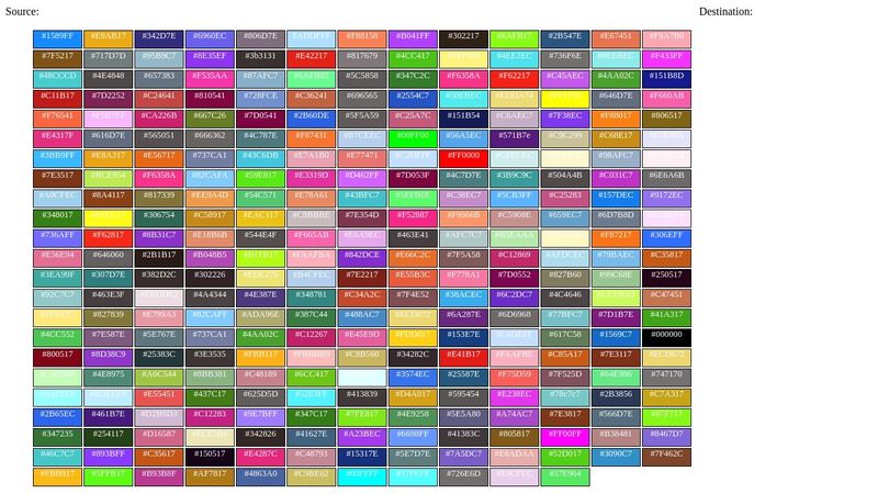 Codepen Color Picker From 256 Unique Colors