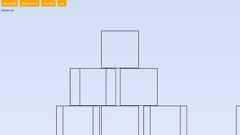 Pure CSS 3D Graphic animation with buttons, no javascript