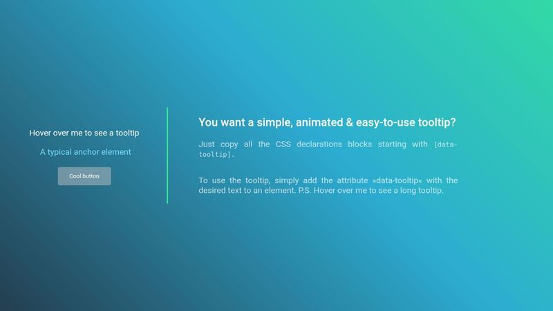Fancy & Animated Tooltip (CSS Only)