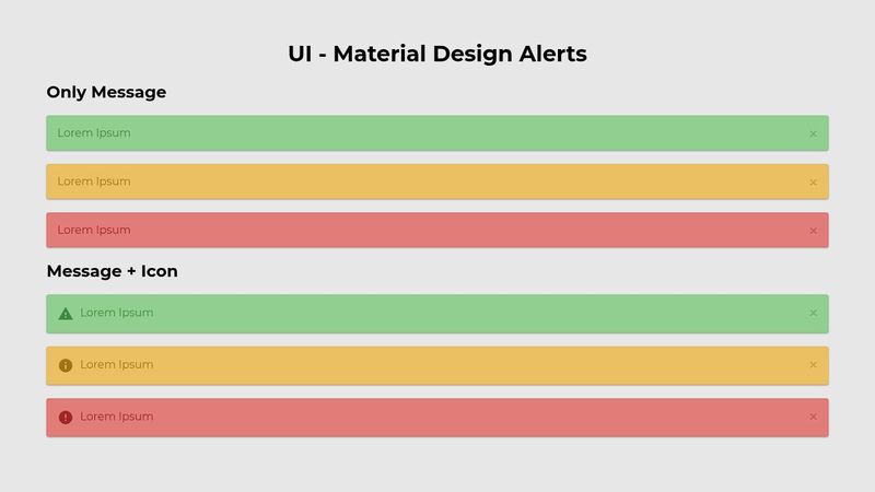 UI -Material Design alerts