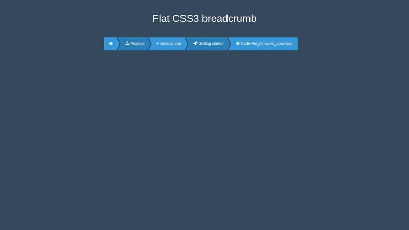 Flat CSS3 Breadcrumb