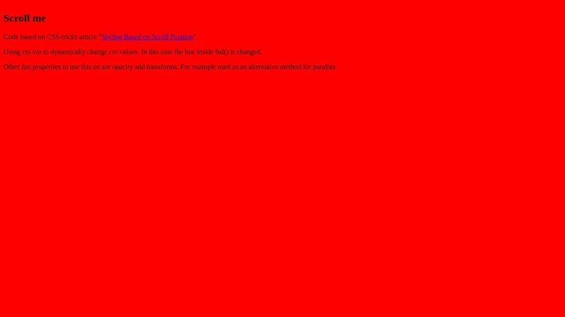 Fluid Color Change Based On Scroll Position Fluid Color Change Based On Scroll Position