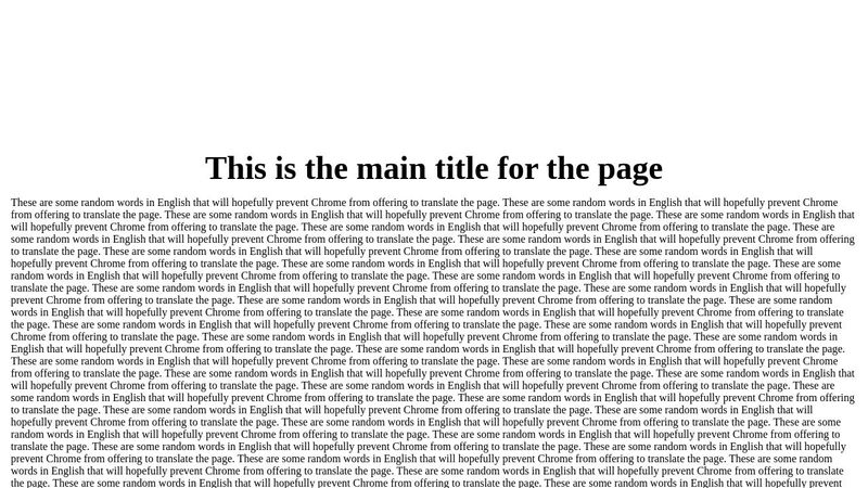 A basic example of parallax scrolling