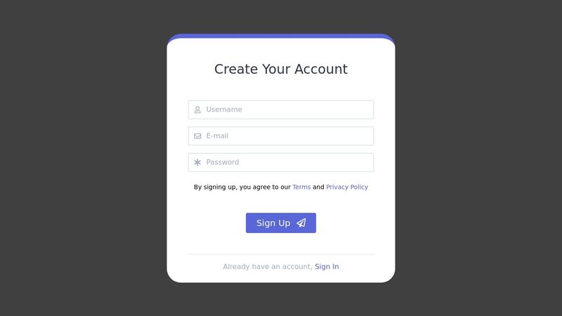 Tailwind Css Signup Form 1