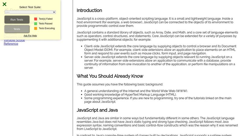 JavaScript Documentation