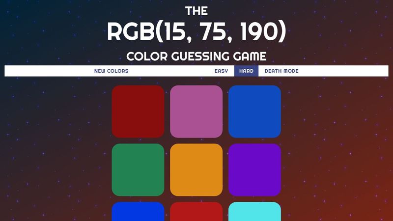 Super Rockin' Awesome RGB Color Guessing Game