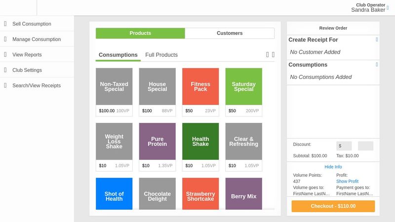 Sell Consumption - Point-of-Sale