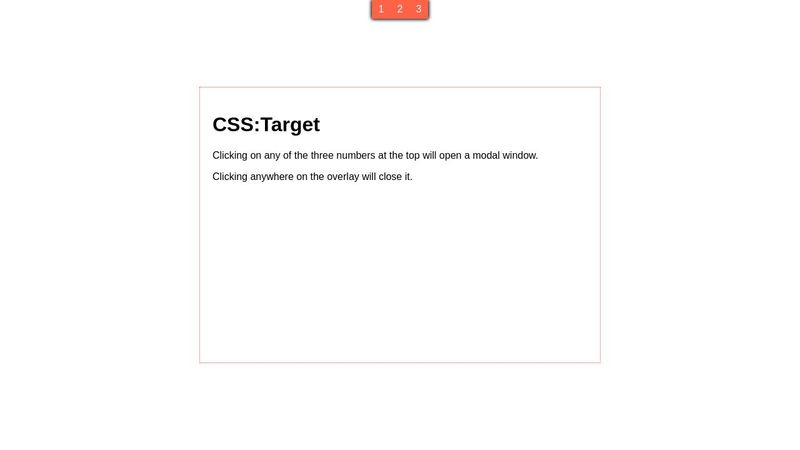 CodePen - css :target / css only lightbox